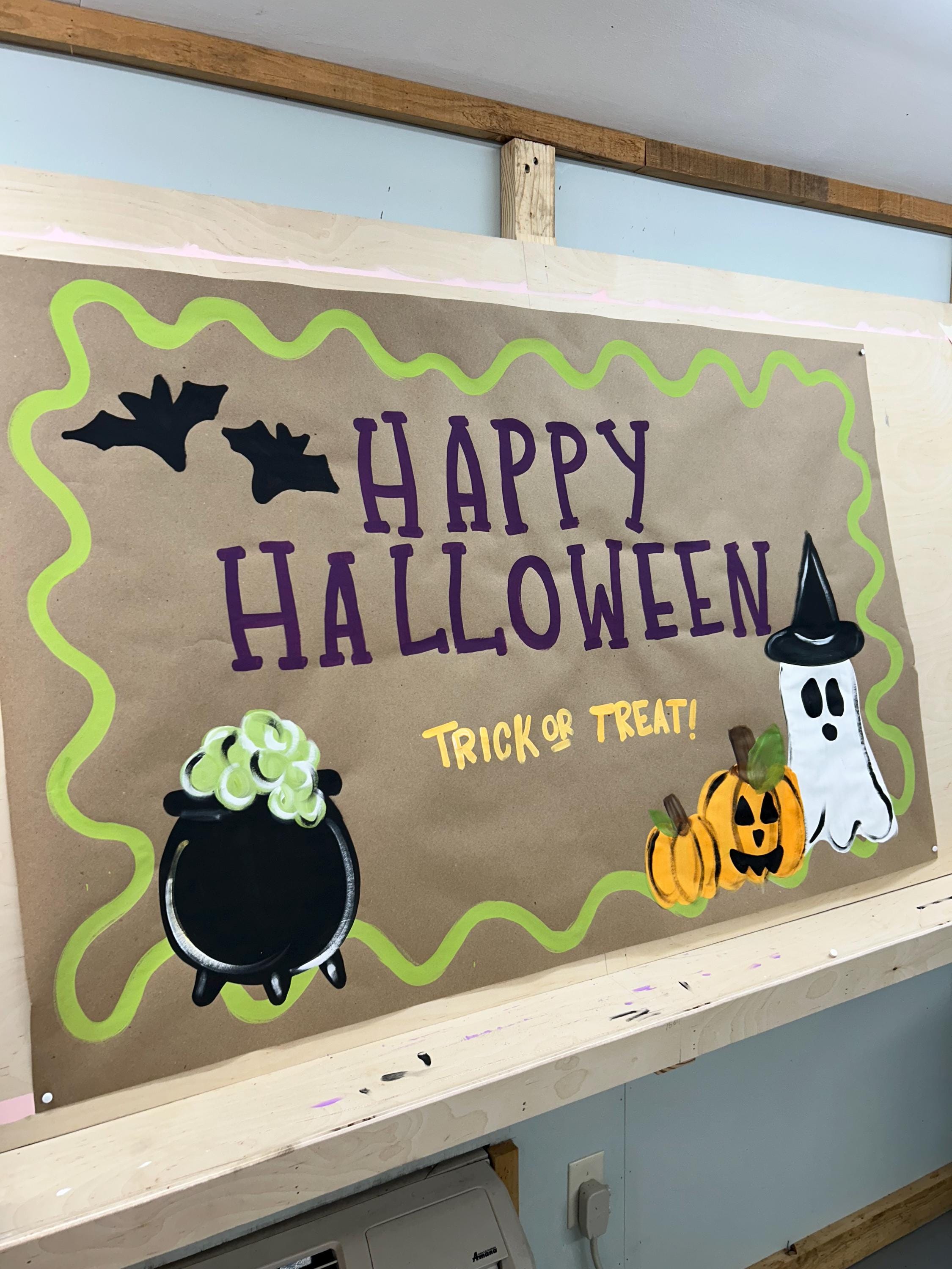 Banner Hand Painted HAPPY HALLOWEEN - Etsy