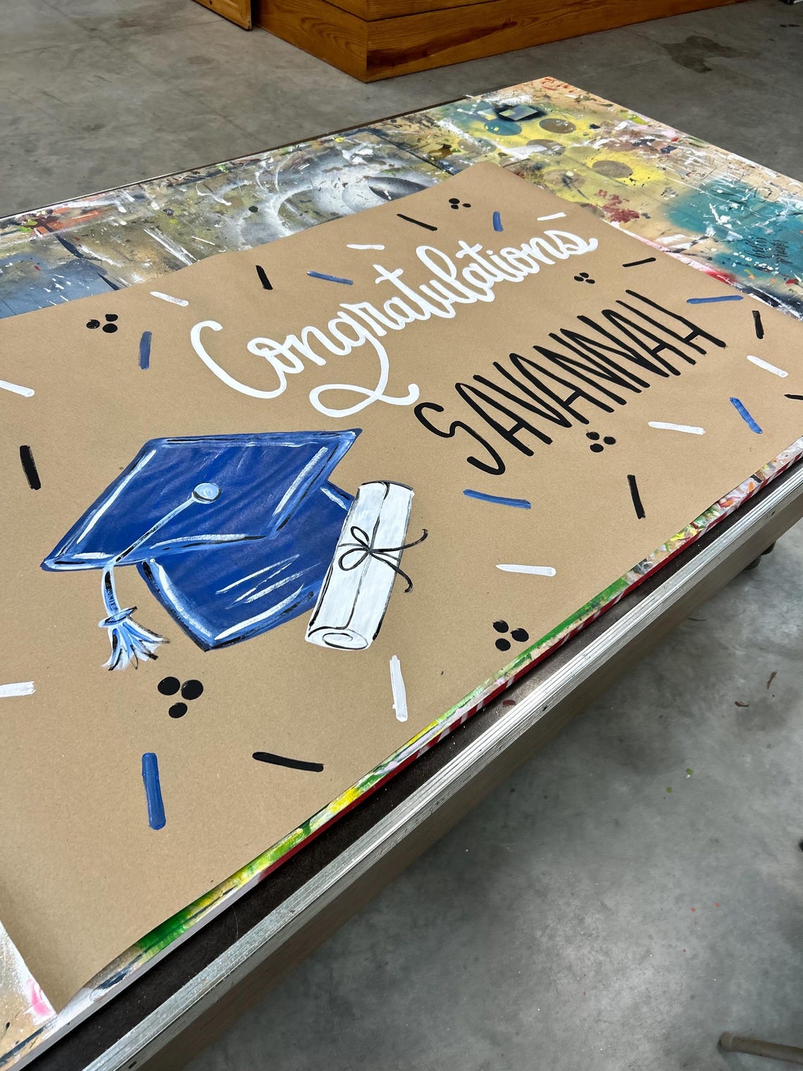 Graduation Party Hand Painted Banner; Senior Class Graduation - Etsy