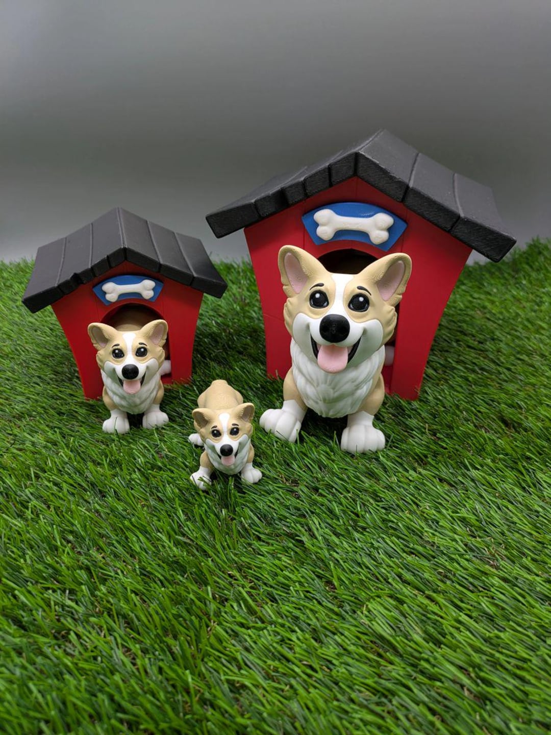 3D Printed Articulated Corgi Figurine and Toy - Etsy