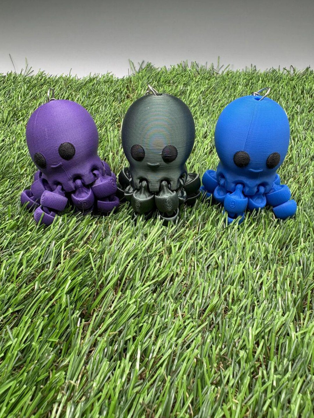 Vibrant 3D Printed Octopus Moveable Keychains – Crafted From PLA ...