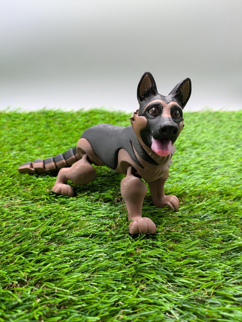 Articulated German Shepherd Dog Figurines in Three Sizes - Etsy