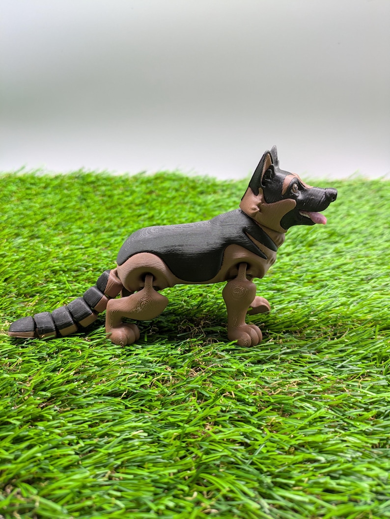 Articulated German Shepherd Dog Figurines in Three Sizes - Etsy