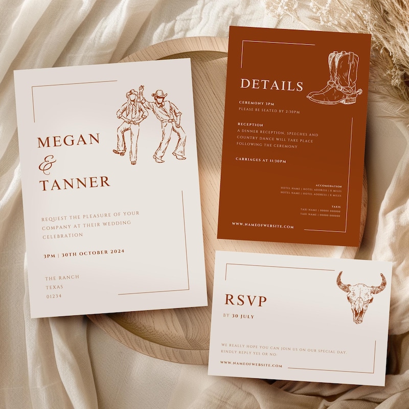 Country Wedding Invitation - Etsy
