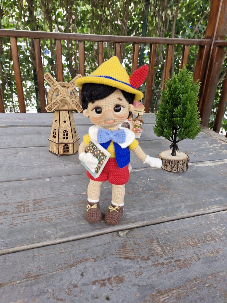 Crochet Pinocchio Pattern, Wooden Puppet Toy, Amigurumi (PDF) - Etsy