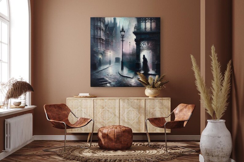 Victorian Dusk | Streets of London | Dark Academia | Victorian Wall Art ...