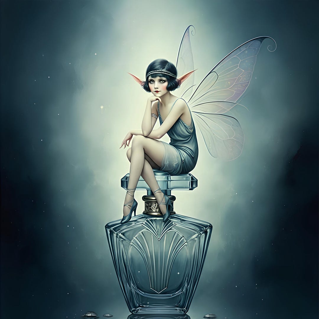 Brynn | Watercolor Flapper Fairy Art | 1920s Flapper Girl Digital ...