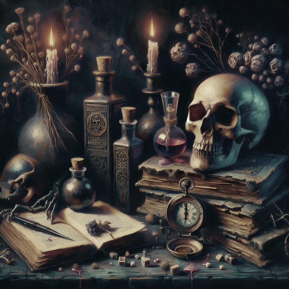 Victorian Dusk | Gothic Still Life | Dark Academia | Memento Mori ...