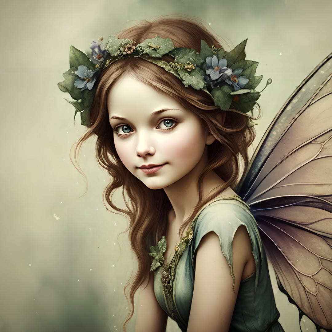 Skylar | Watercolor Fairy Art | Serene, Nature-inspired Digital ...