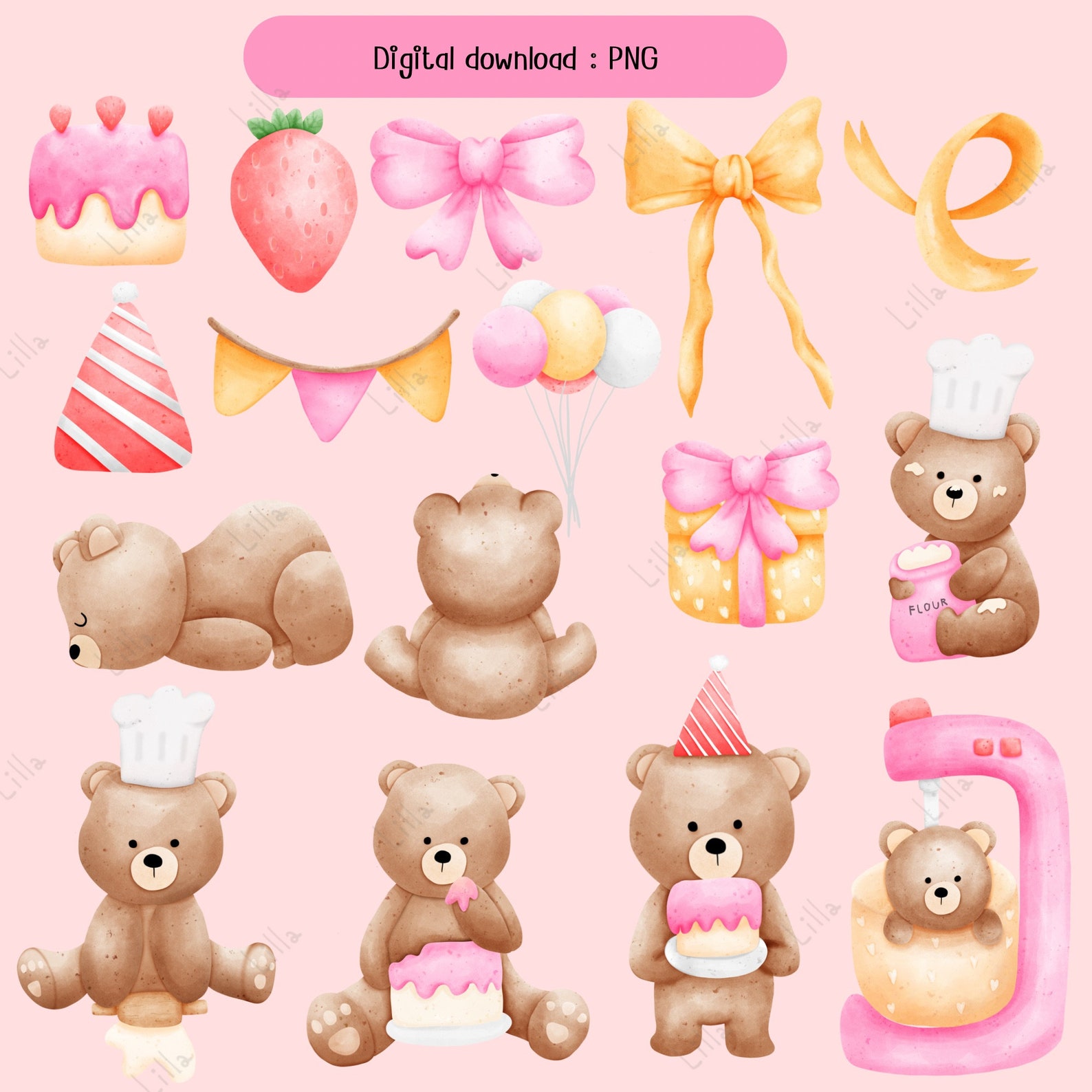 Teddy Bear Birthday Clipart, PNG, Clipart, Bear, Birthday Clipart ...