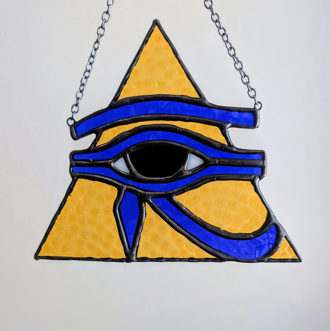 Stained Glass Eye of Horus Sun Catcher: Ancient Egyptian Decor - Etsy
