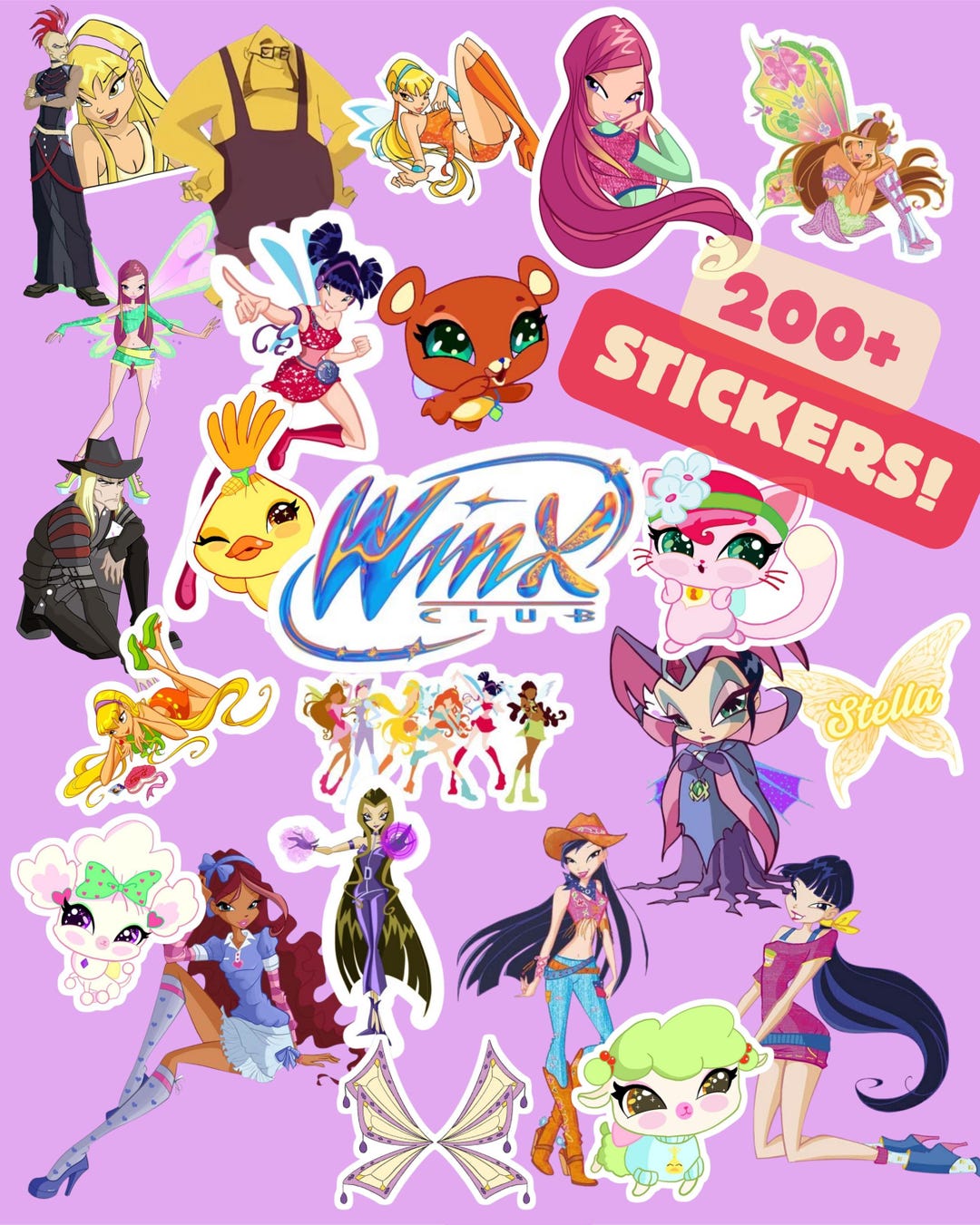Winx Club Digital Stickers, Goodnotes PNG, Fairy Journal Stickers ...