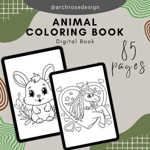 Adorable Animals Coloring Pages | 85 Pages | Kids Coloring Book ...