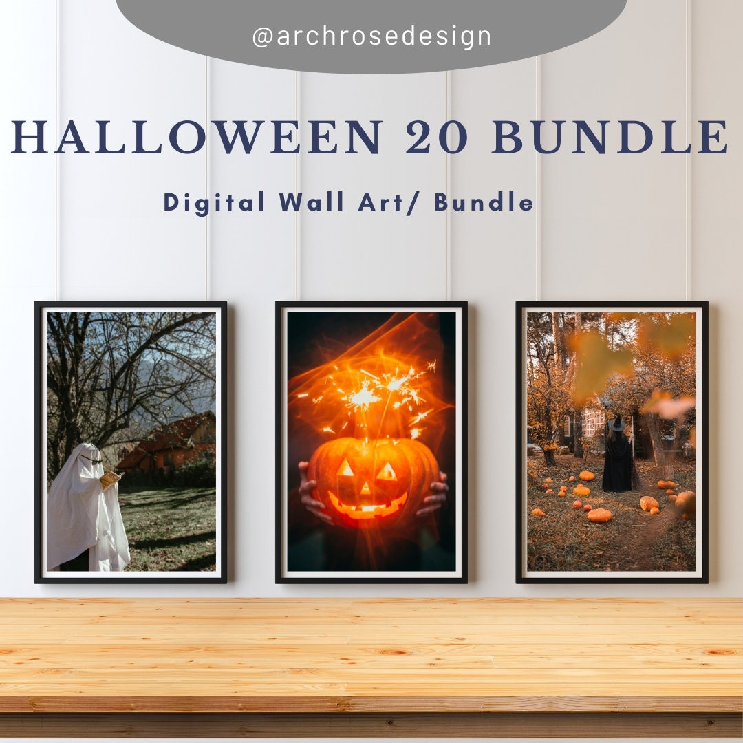 Halloween Big Realistic Bundle Collection 20 PRINTABLES Halloween Wall ...
