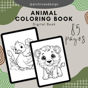 Adorable Animals Coloring Pages | 85 Pages | Kids Coloring Book ...