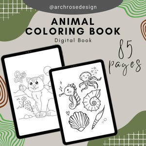 Adorable Animals Coloring Pages | 85 Pages | Kids Coloring Book ...