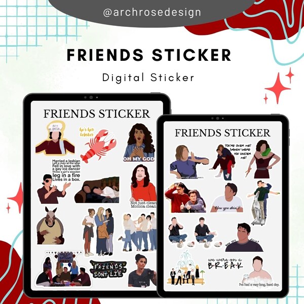 Friends Stickers - Etsy