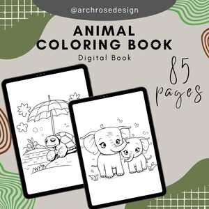 Adorable Animals Coloring Pages | 85 Pages | Kids Coloring Book ...