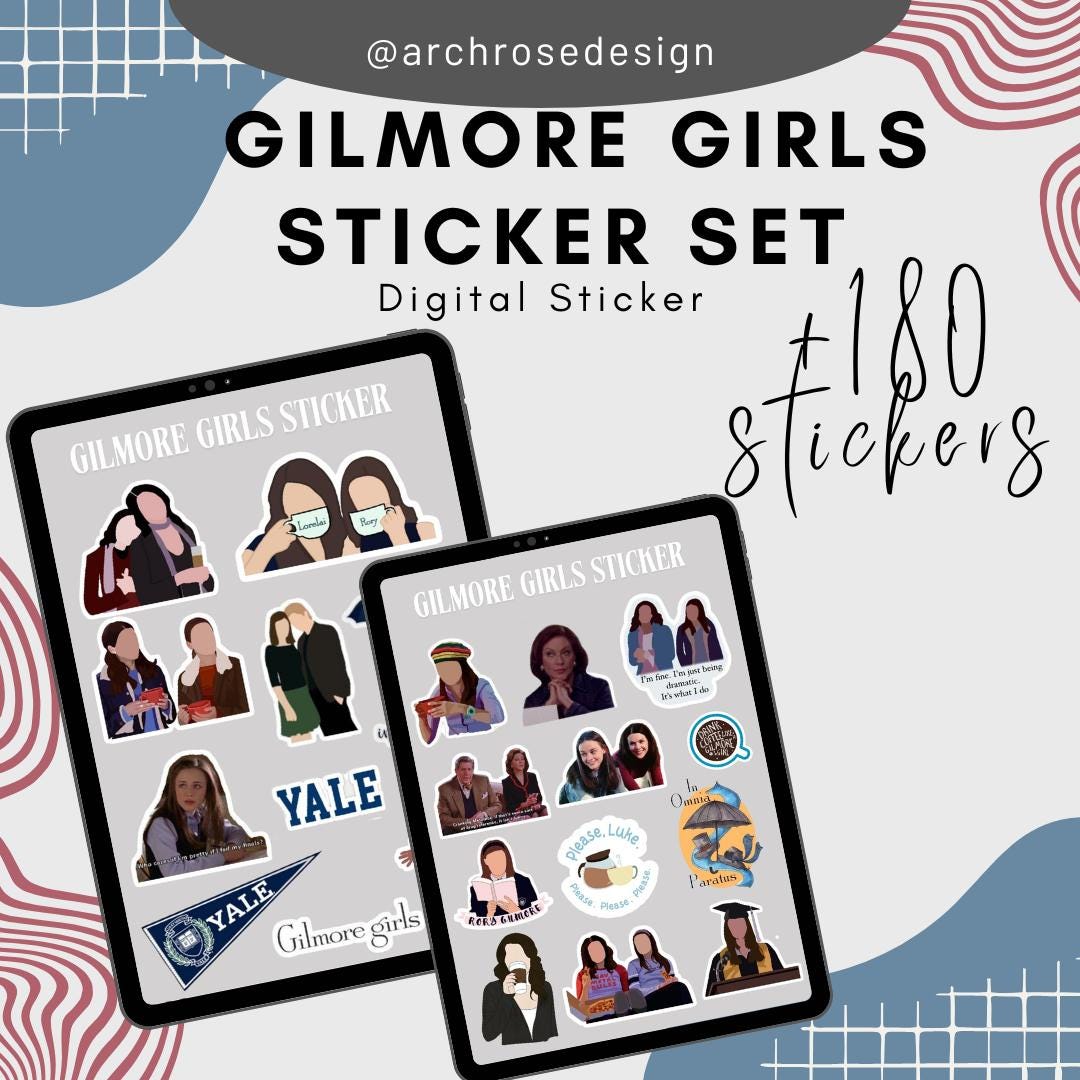 Gilmore Girls Sticker Set: Stars Hollow Planner Stickers (digital ...