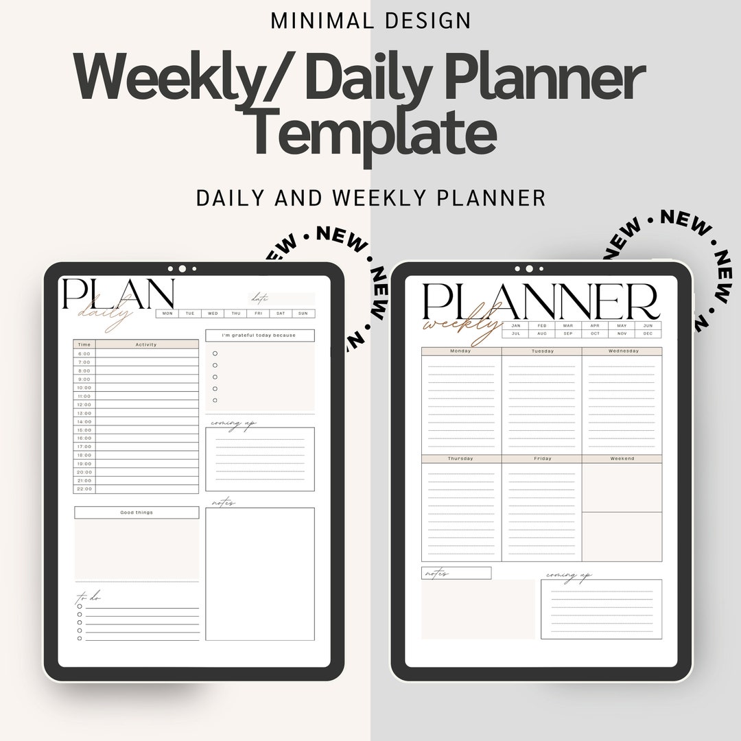 Work From Home - Daily Planner, Weekly Daily Planner Printable ...