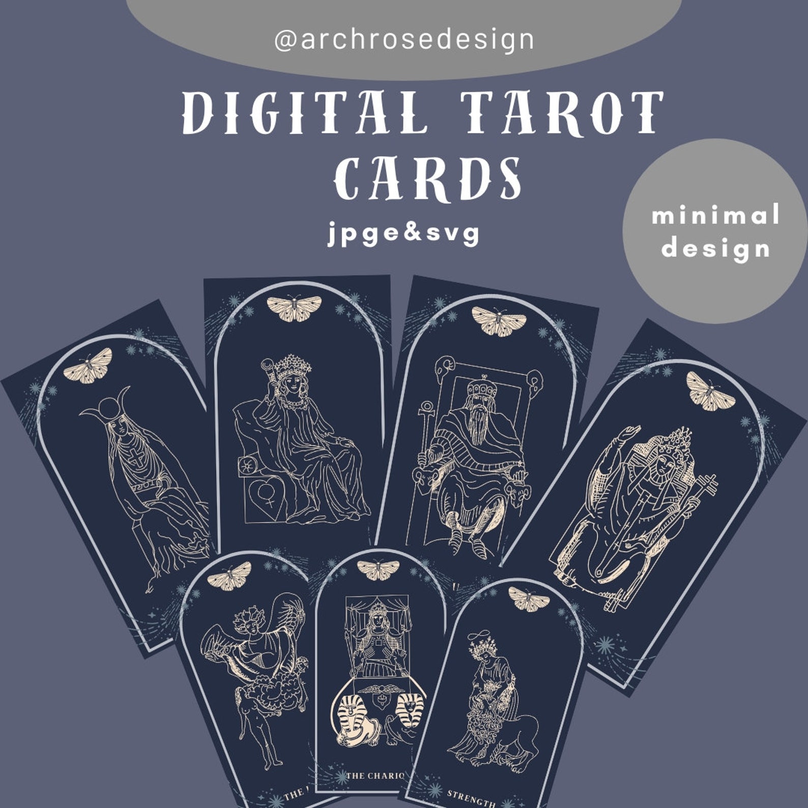 Tarot Card Deck Printable | Tarot Cards Svg | Tarot Cards Print | Tarot Deck Printable | Tarot ...