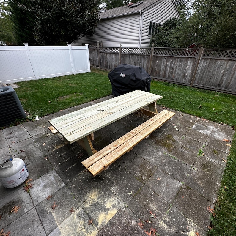 Classic Picnic Table- Fully Built - Etsy