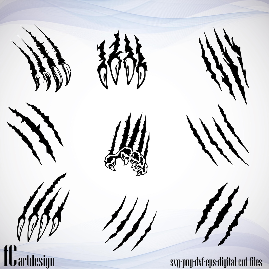 Claw SVG Bundle, Claw PNG Bundle, Claw Clipart, Dino Claw, Marks Svg ...