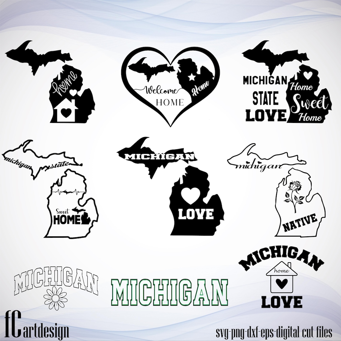 Michigan SVG / Cut File / Cricut / Clip Art / Commercial Use ...