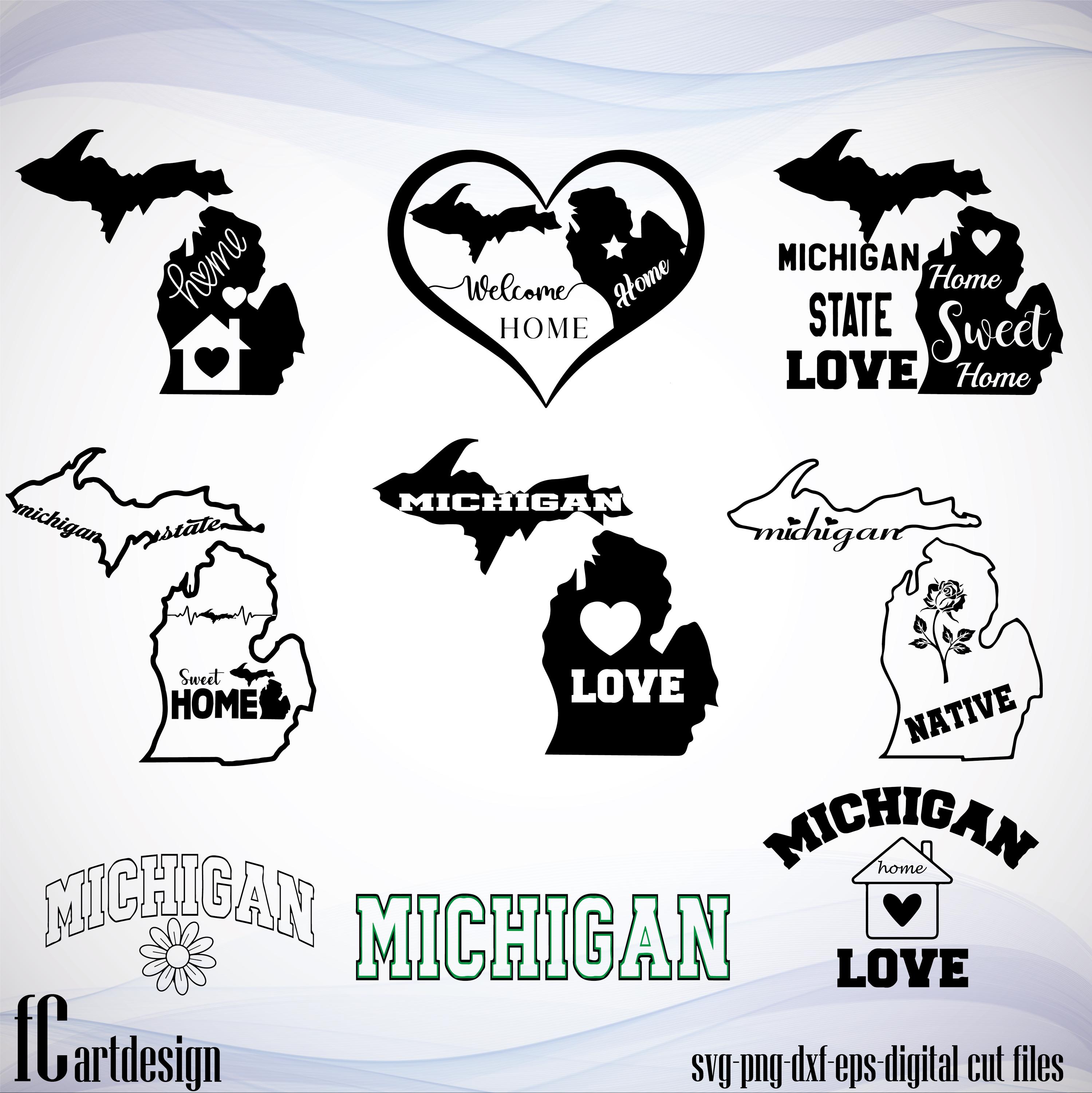 Michigan SVG / Cut File / Cricut / Clip Art / Commercial Use ...