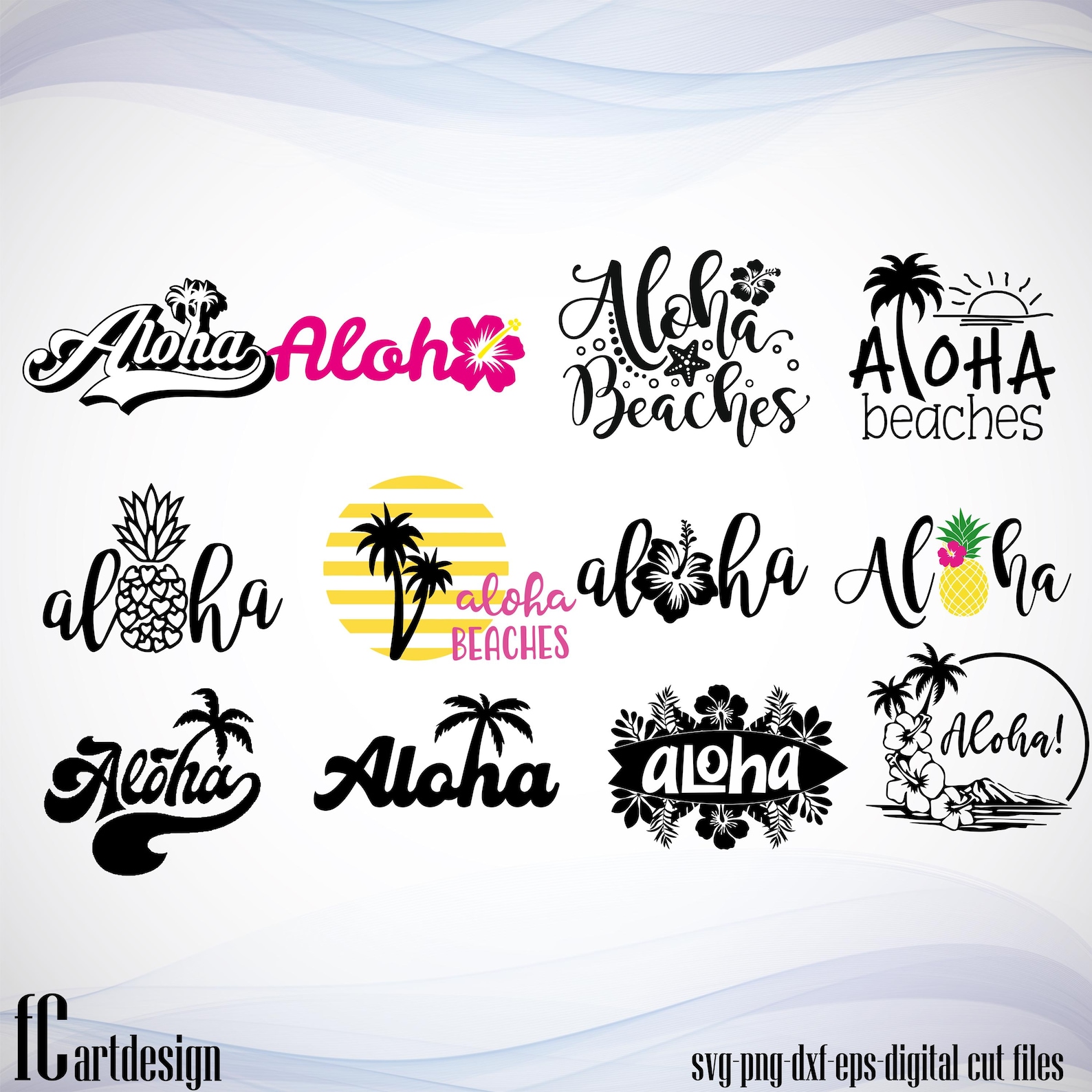 Aloha Svg Bundle, Aloha Beaches Svg, Aloha Summer, Cut File, Cricut ...
