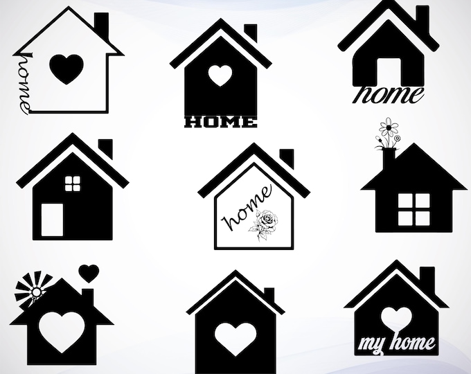 Houses SVG, House Png, Home Svg Bundle, Home Clipart, Home Design ...