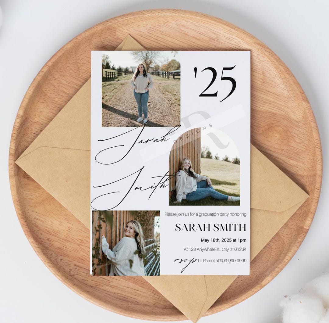 Graduation Invitation, Party Invitation, Personalized Photo Graduation ...