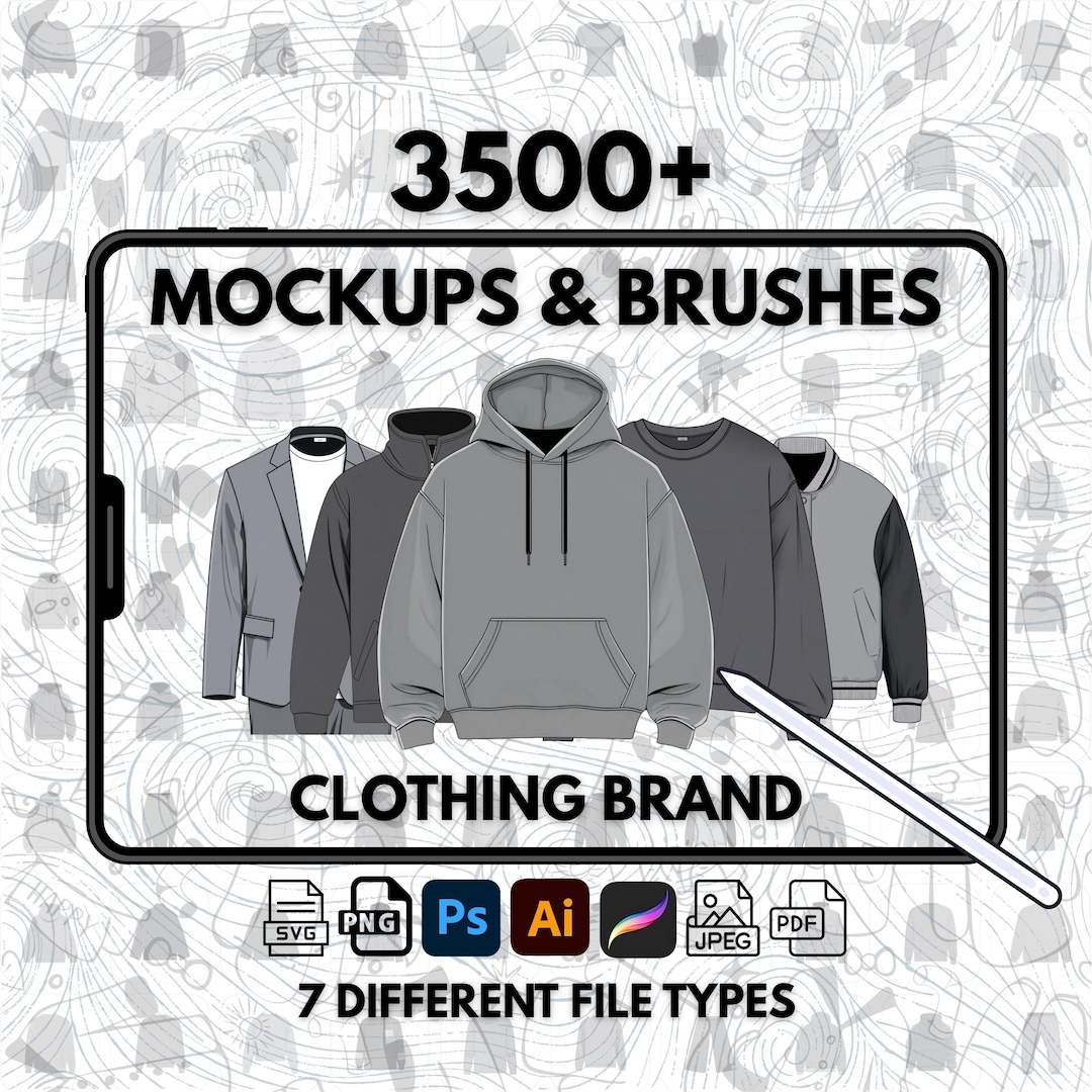 ALL IN ONE - 3500+ Clothing Mockup Set, Fashion Design Bundle ...