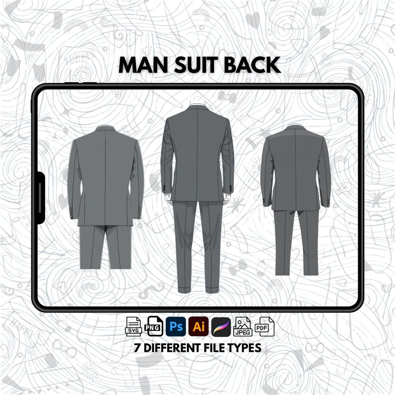 200 Man Suit Back Mockups/stamps, Man Suit Back Mockups, Man Suit Back ...