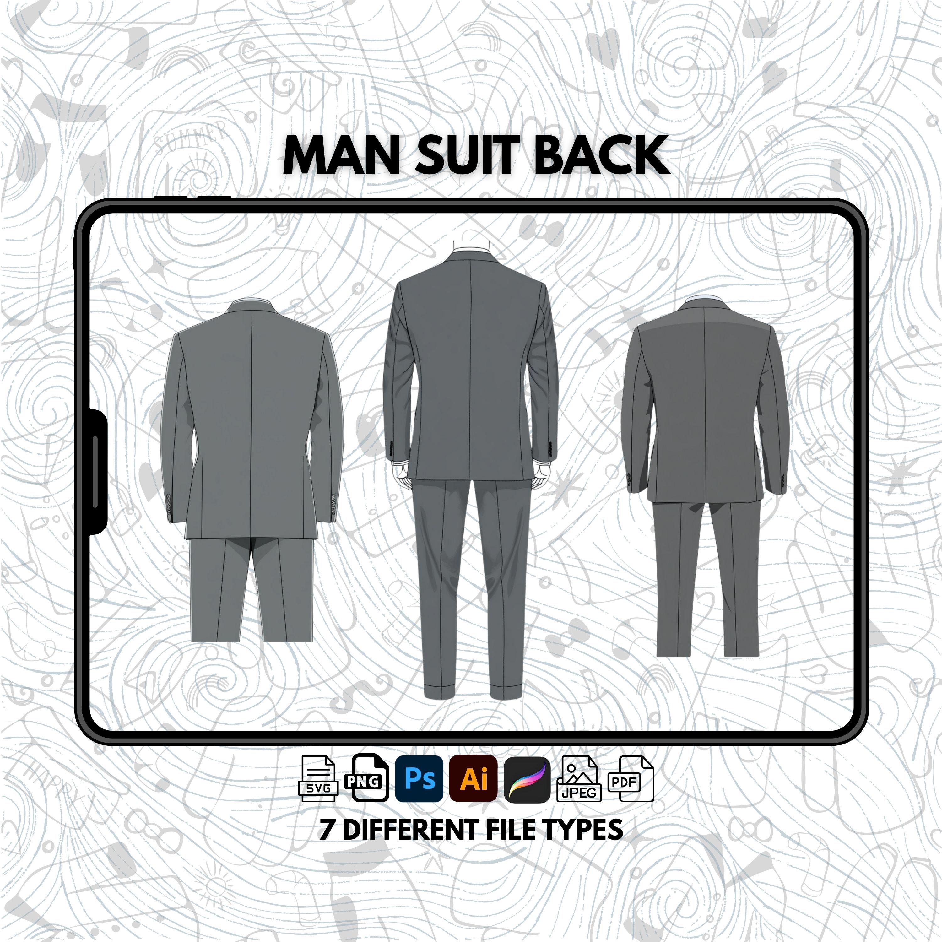 200 Man Suit Back Mockups/stamps, Man Suit Back Mockups, Man Suit Back ...
