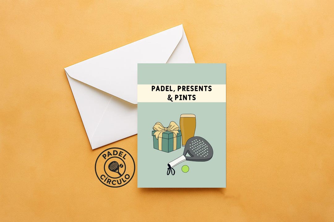 Padel Pints (updated Design) Padel Tennis Card - Christmas, Birthday ...