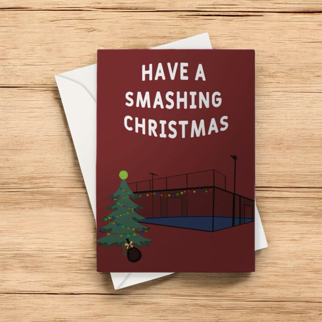 Padel Tennis Christmas Card - Etsy