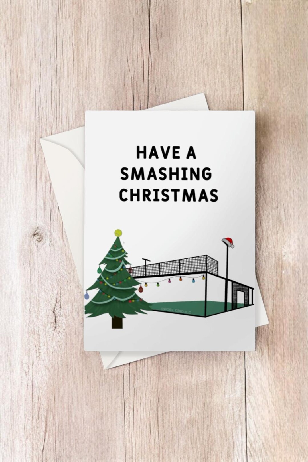 Padel Tennis Christmas Card - Etsy