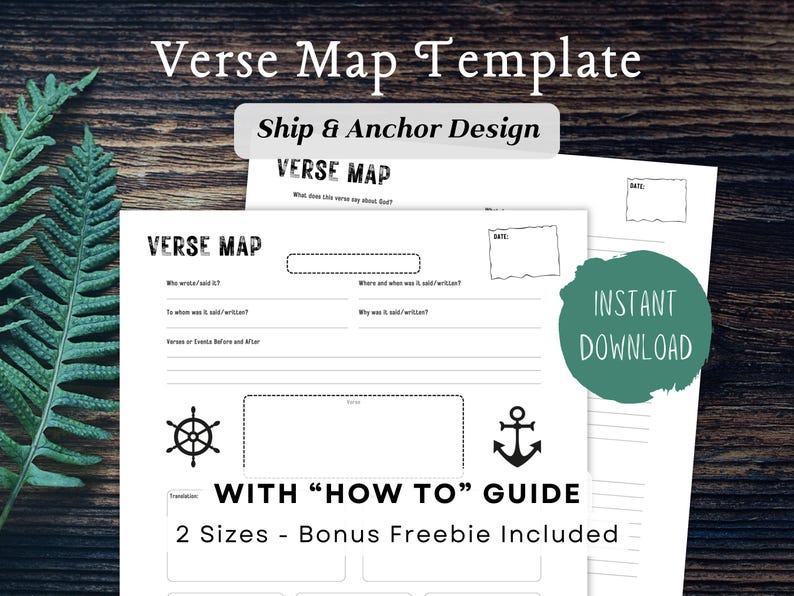 Verse Mapping Template - Printable Bible Study Guide for Church, Small Group, Christian Camp ...