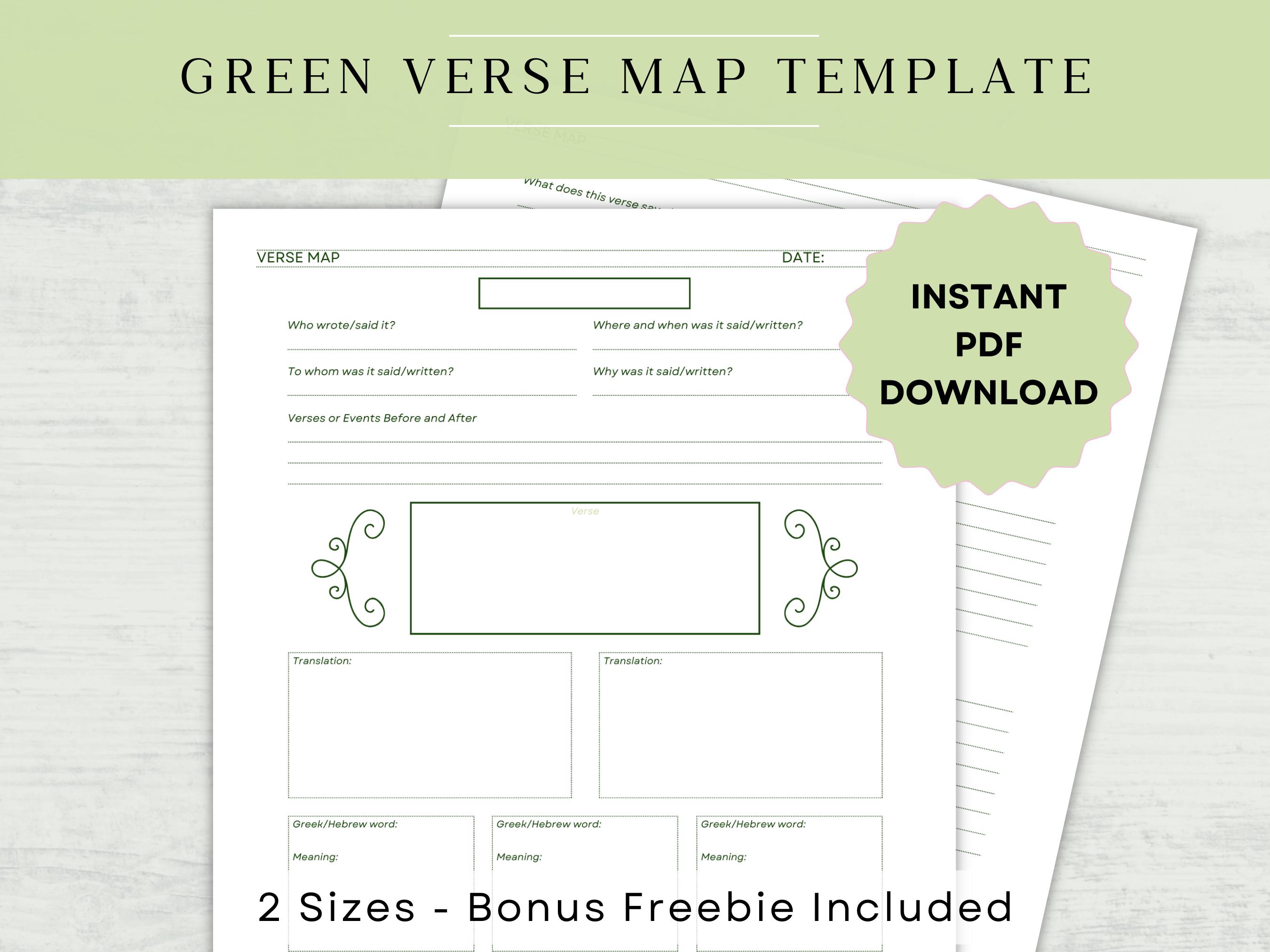 Verse Mapping Printable - Bible Verse Mapping - Bible Study Guide ...