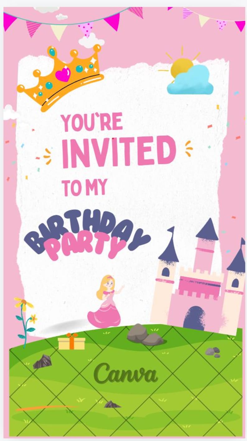 Animated Birthday Invitation, Princess - Etsy