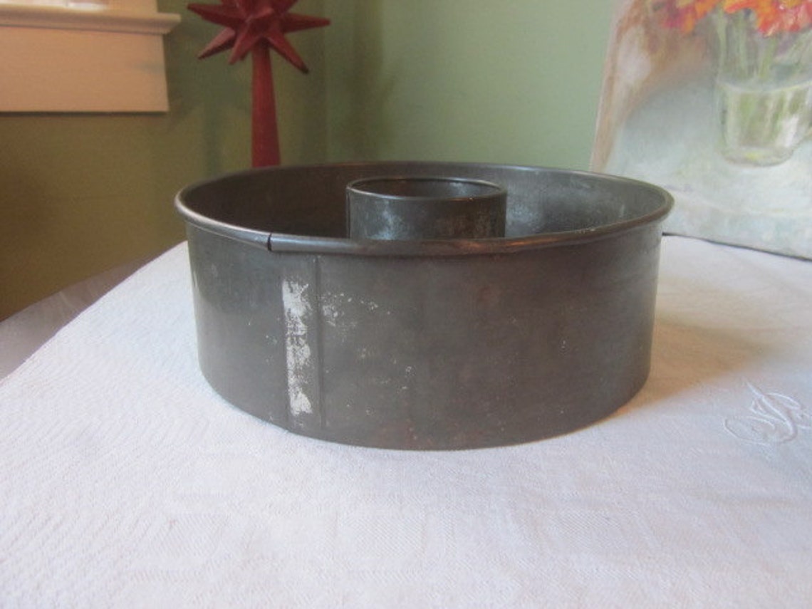 Vintage Tin Angel Food Cake Pan - Etsy