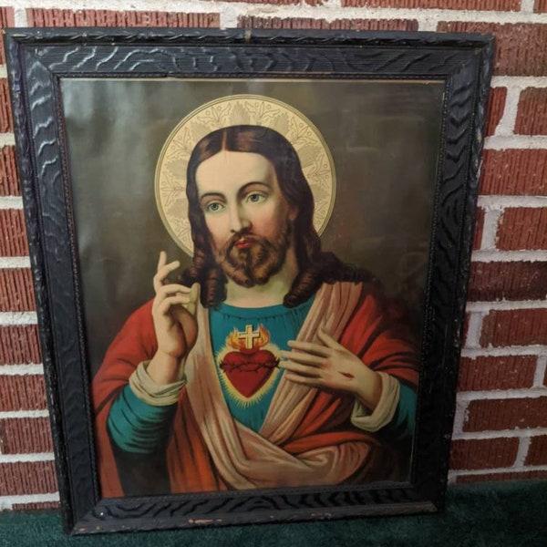 Antique Jesus Picture - Etsy