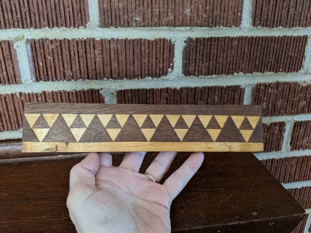 Vintage Inlaid Hand Crafted Wood Parquetry Piece Finding for Assemblage ...