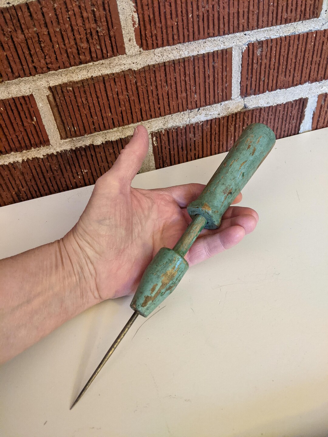Vintage 1930s Green Painted Center Punch Spring Action Awl Hand Tool - Etsy