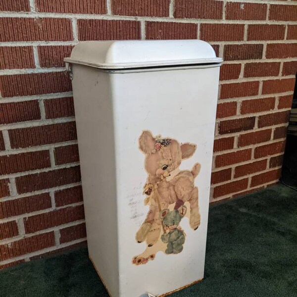 Vintage Trash Can - Etsy
