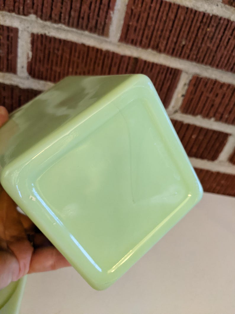 Vintage 1940s Rare Jeannette Jadite CEREAL Canister Box With Lid - Etsy