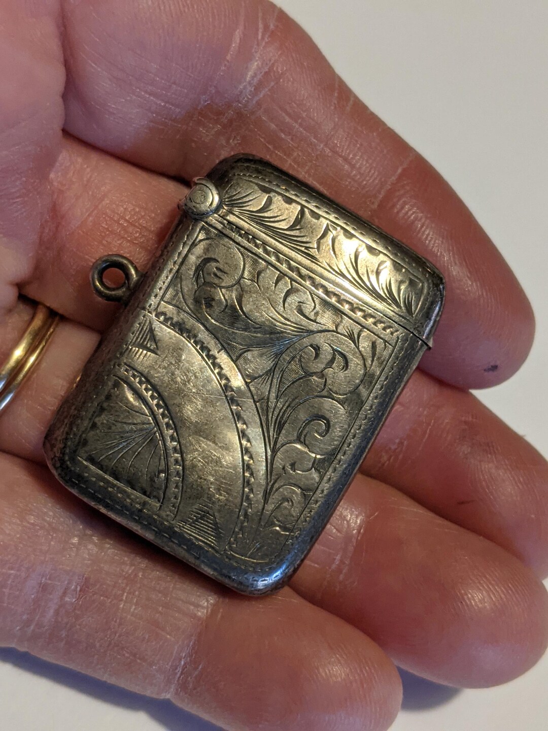 Antique 19c Aesthetic Era Sterling Silver Match Case Fob as Found - Etsy