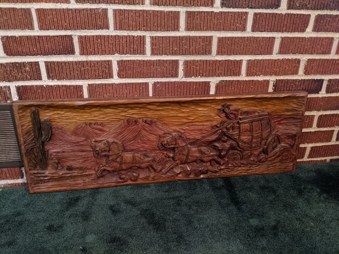 Vintage Dee Flagg Signed and Dated '42 Arizona Folk Artist Bas Relief ...