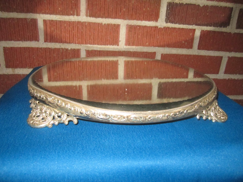 Antique 12 Beveled Glass Plateau Mirror With Ornate - Etsy Antique 12 Beveled Glass Plateau Mirror With Ornate - Etsy