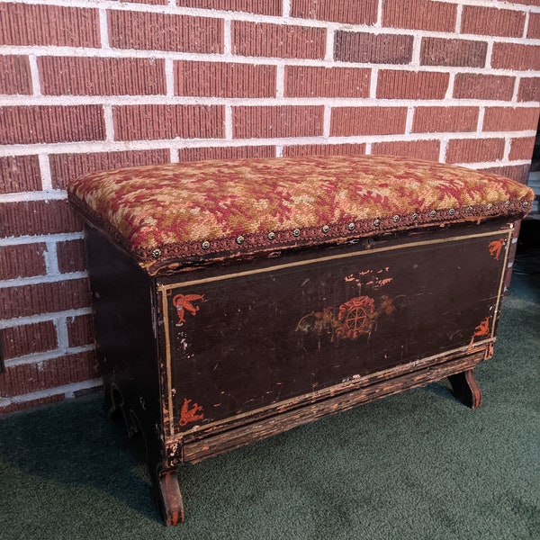 Antique Storage Bench - Etsy